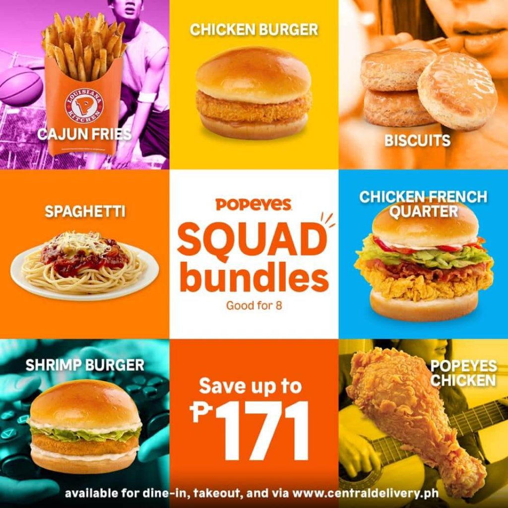 Save Up To ₱171 with the Squad Bundles @ Popeye's | Deals Pinoy
