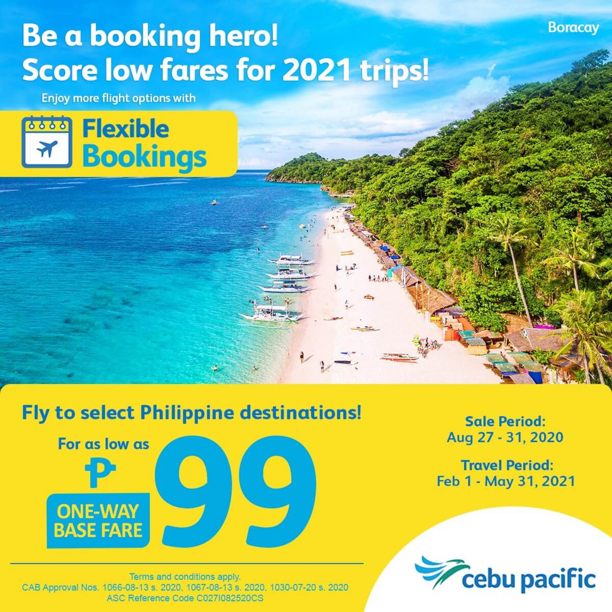 Cebu Pacific - National Heroes' Day Sale: ₱99 One-Way Base Fare on ...