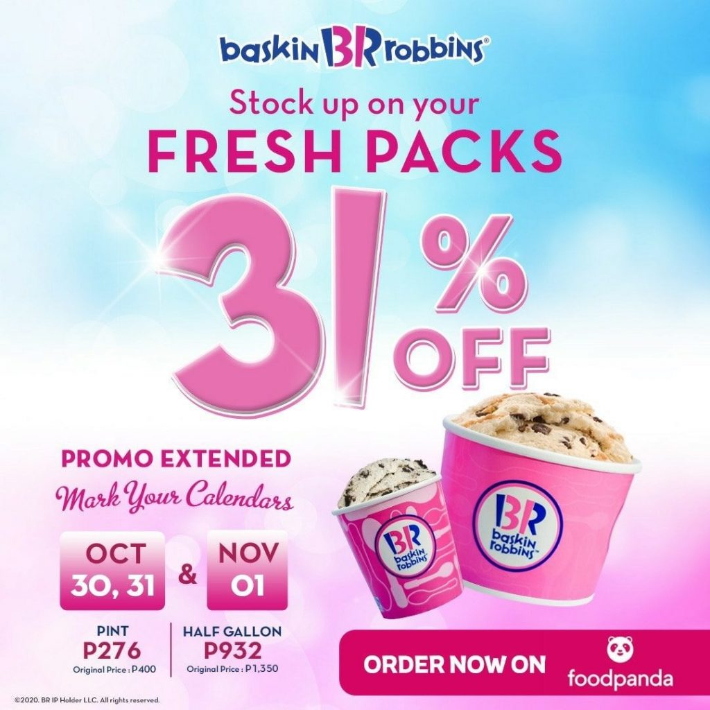 Baskin-Robbins - Get 31% Off on All Fresh Packs | Deals Pinoy