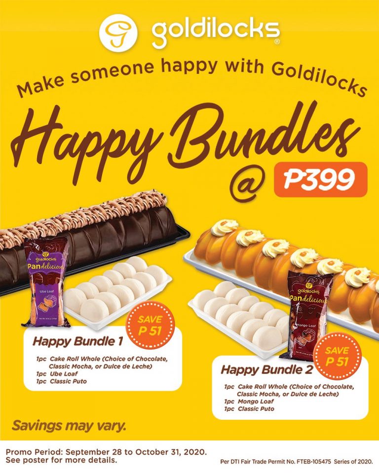 Goldilocks - Happy Bundles for ₱399 (Save ₱51) | Deals Pinoy