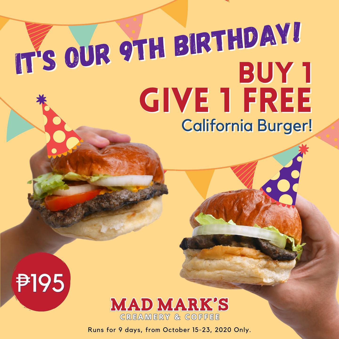 Mad Mark's Creamery and Coffee - Buy 1, Give 1 California Burger for ...