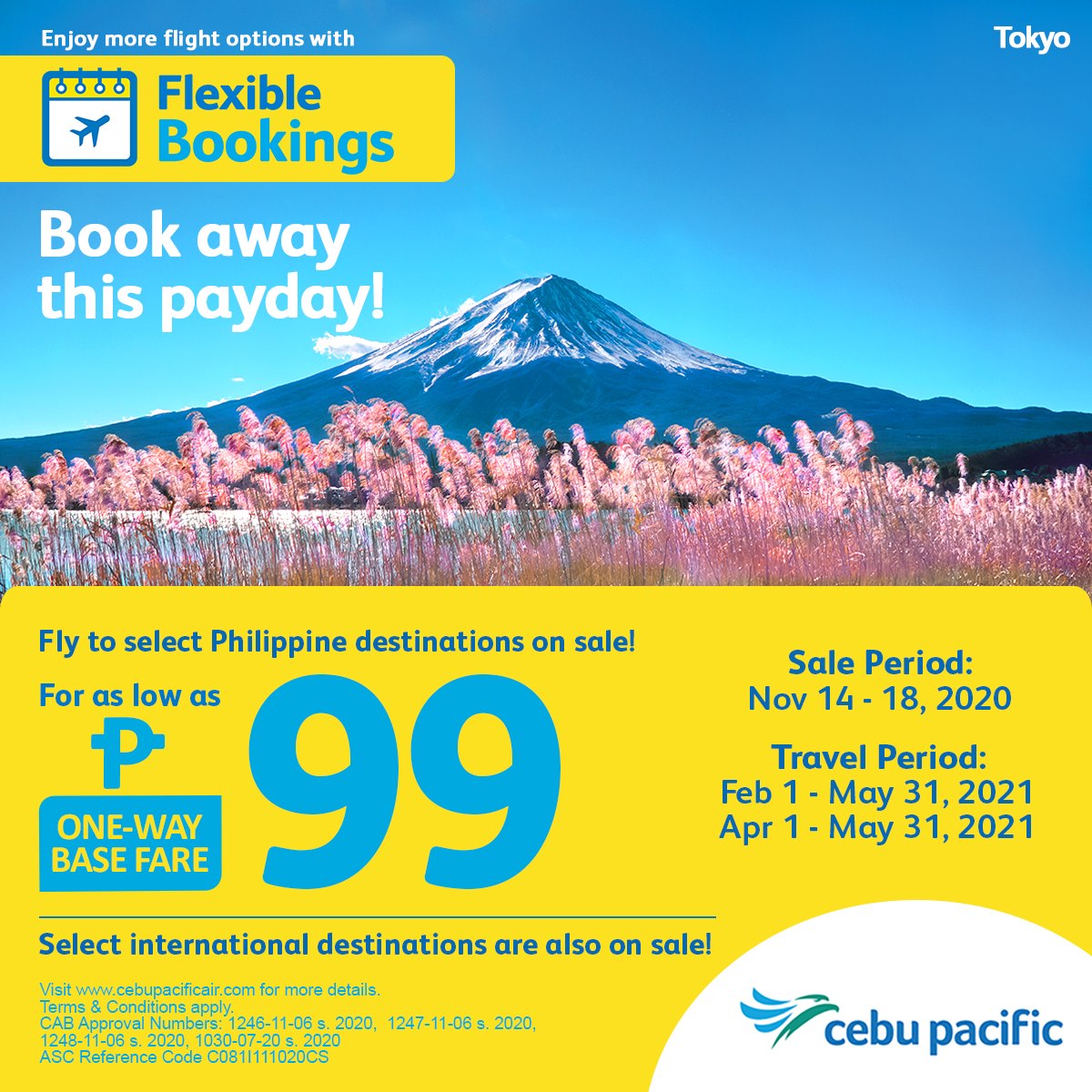 Cebu Pacific - ₱99 One-Way Base Fare to Domestic and International ...