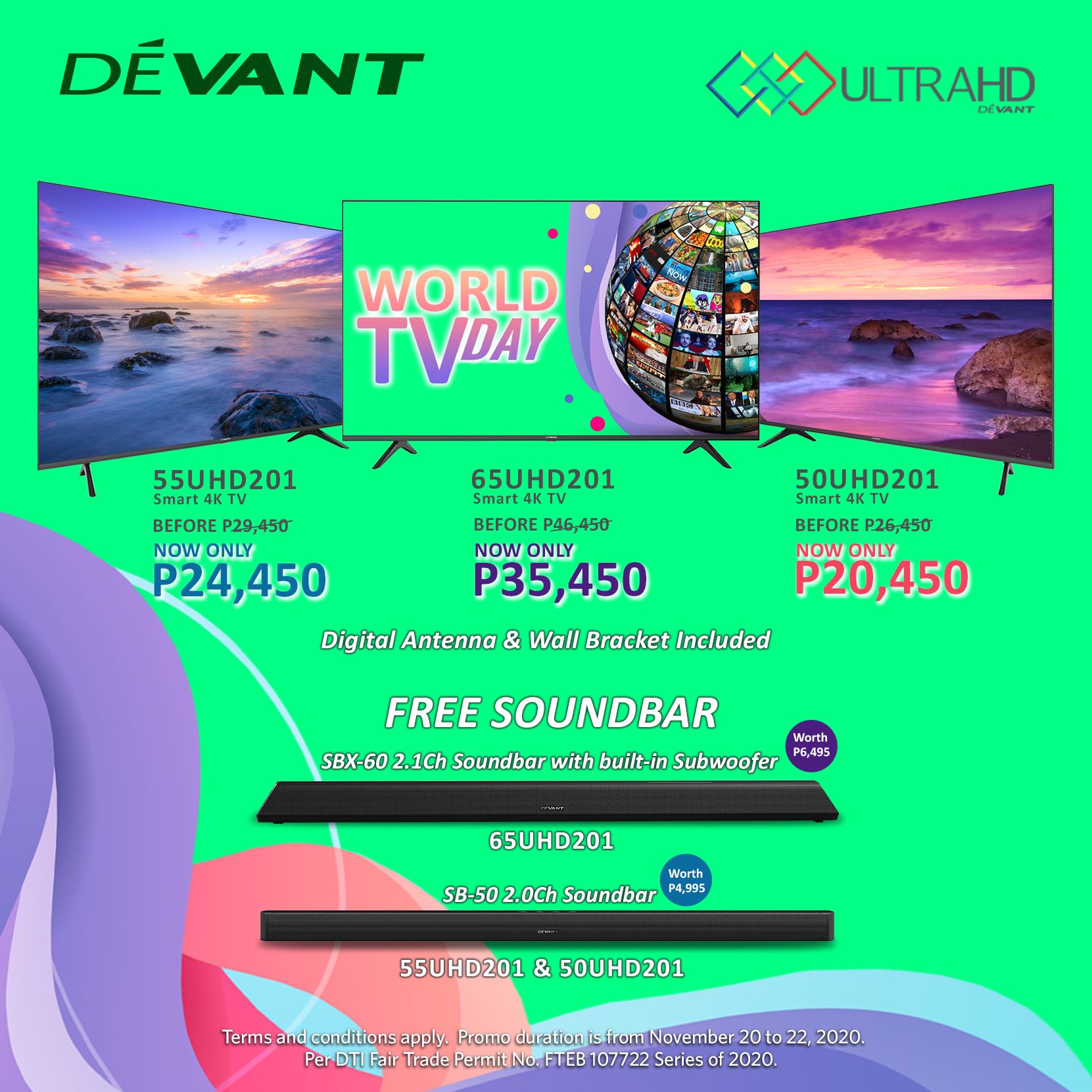 Devant - FREE Soundbar + Up to 24% Discount on Smart 4K TVs | Deals Pinoy