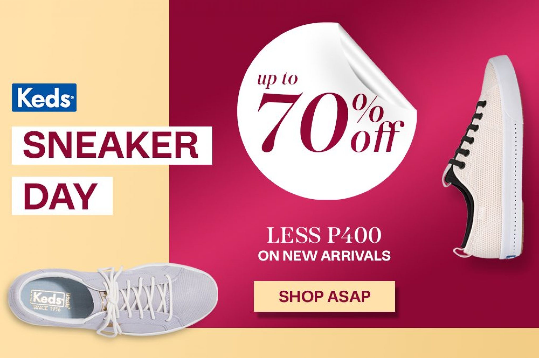 Keds - Sneaker Day: Get Up to 70% Off on Sneakers | Deals Pinoy