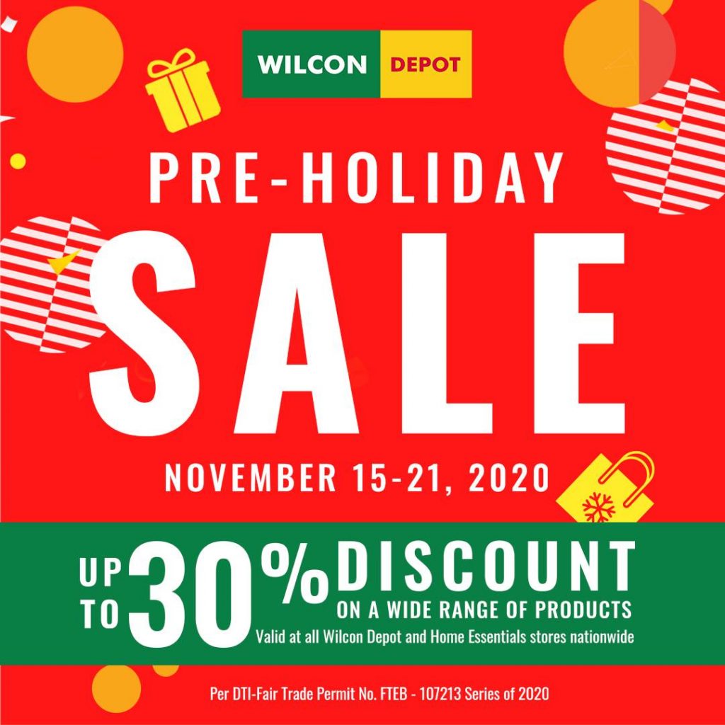 Wilcon Depot - Pre-Holiday Sale: Get Up to 30% Discount | Deals Pinoy