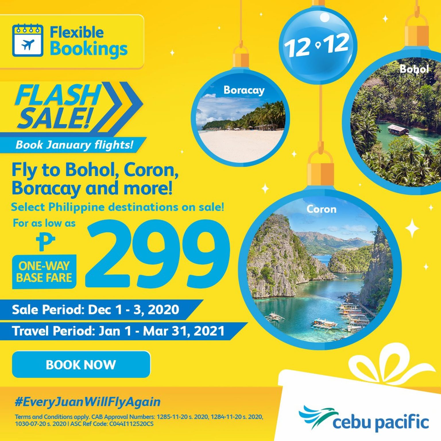 Cebu Pacific Air - Flash Sale: As Low As ₱299 One-Way Base Fare for ...