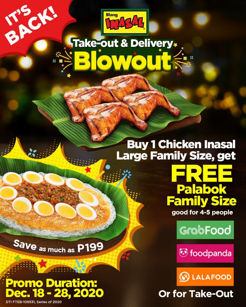Mang Inasal - It's Back: FREE Palabok Family Size for Every Purchase of ...
