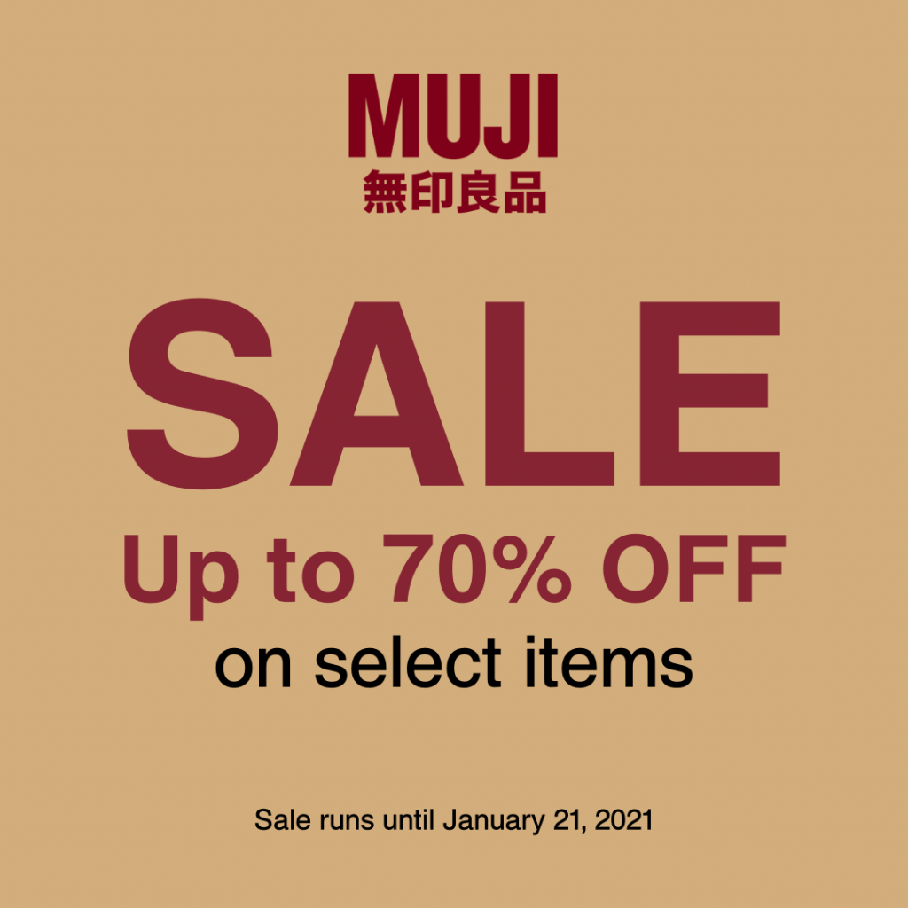 MUJI - End of Season Sale: Up to 70% Off on Select Items | Deals Pinoy