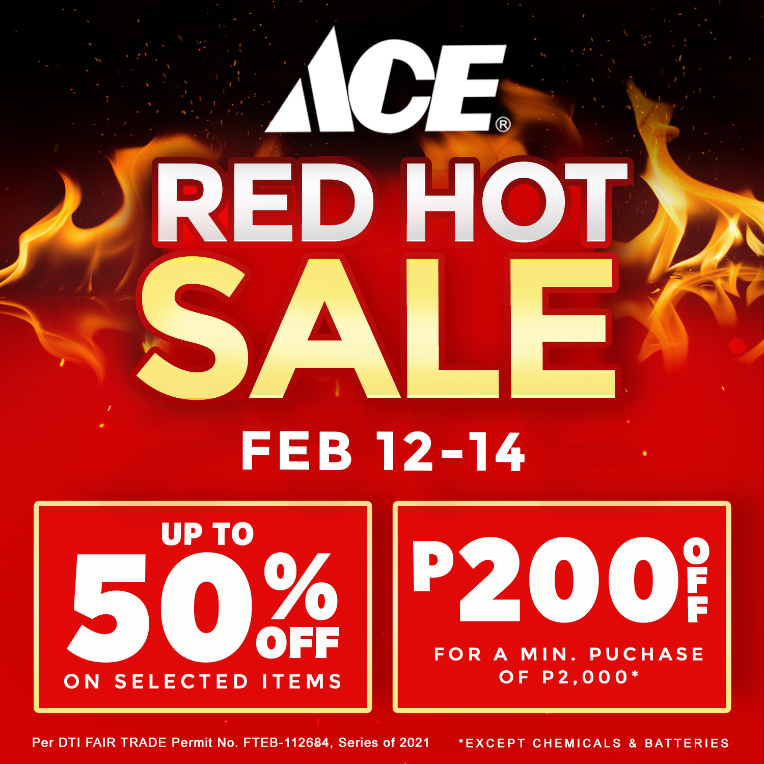 ACE Hardware - Red Hot Sale: Up to 50% Off and ₱200 Off Deals | Deals Pinoy