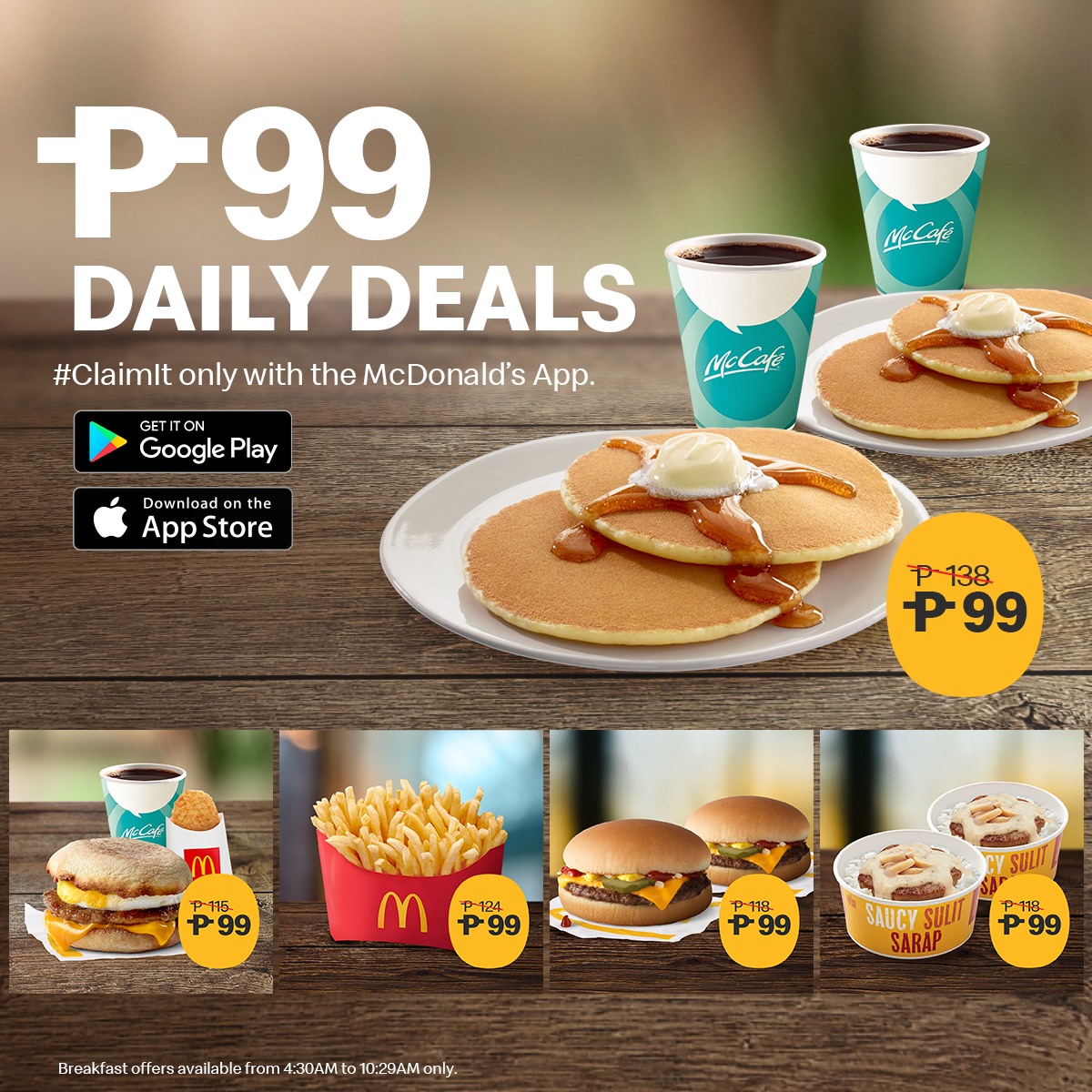 McDonald's - Get ₱99 Daily Deals Exclusive on the McDonald's App ...