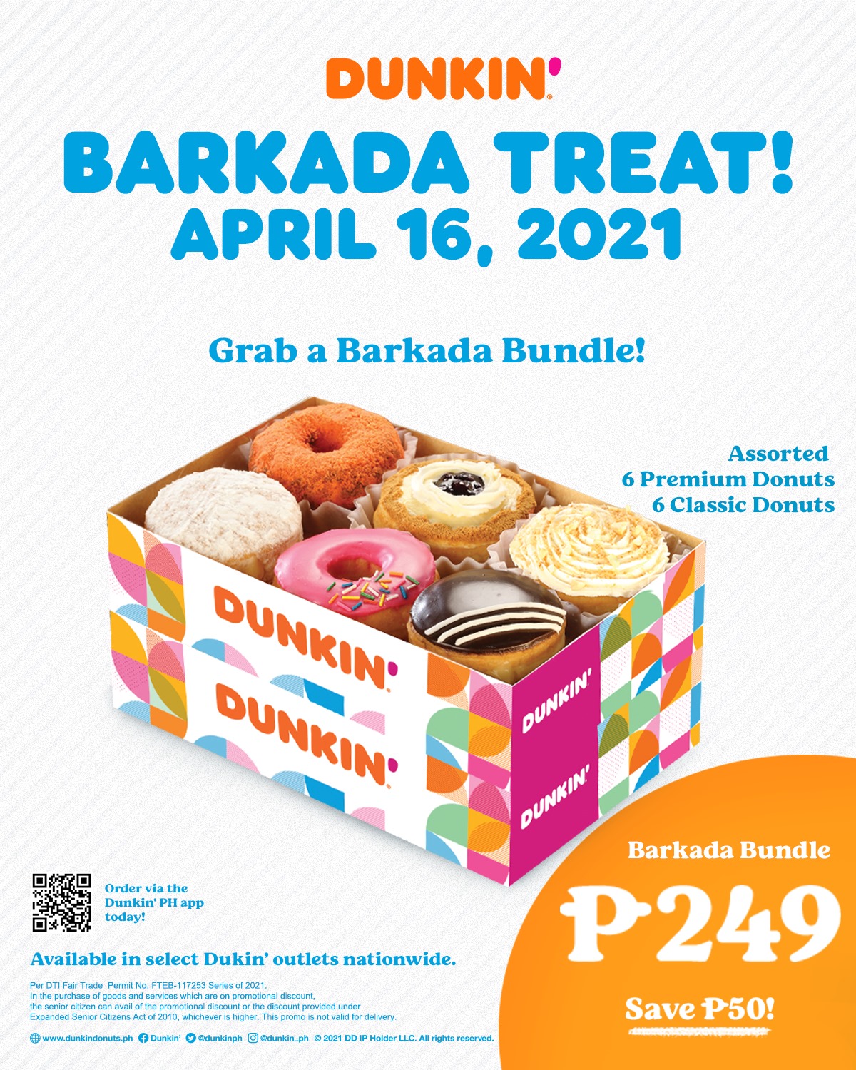 Dunkin Donuts - Barkada Treat: Get a Barkada Bundle for ₱249 (Save ₱50 ...