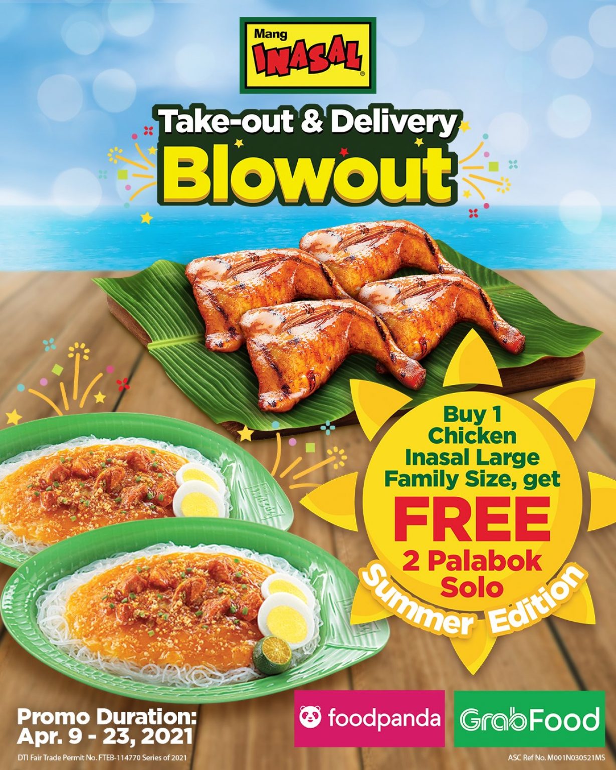 Mang Inasal - Take-Out and Delivery Blowout Summer Edition Promo ...