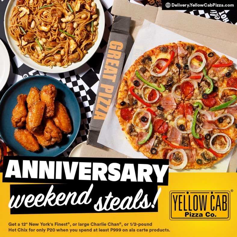Yellow Cab Pizza - Anniversary Weekend Specials | Deals Pinoy