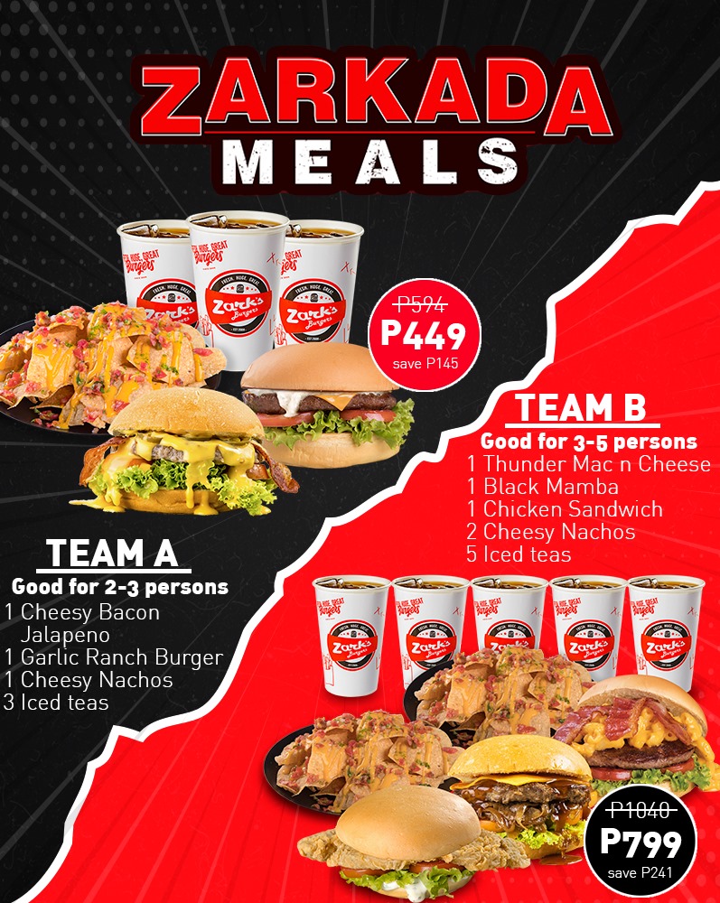 Zark's Burgers - Save As Much As ₱241 on Zarkada Meals | Deals Pinoy