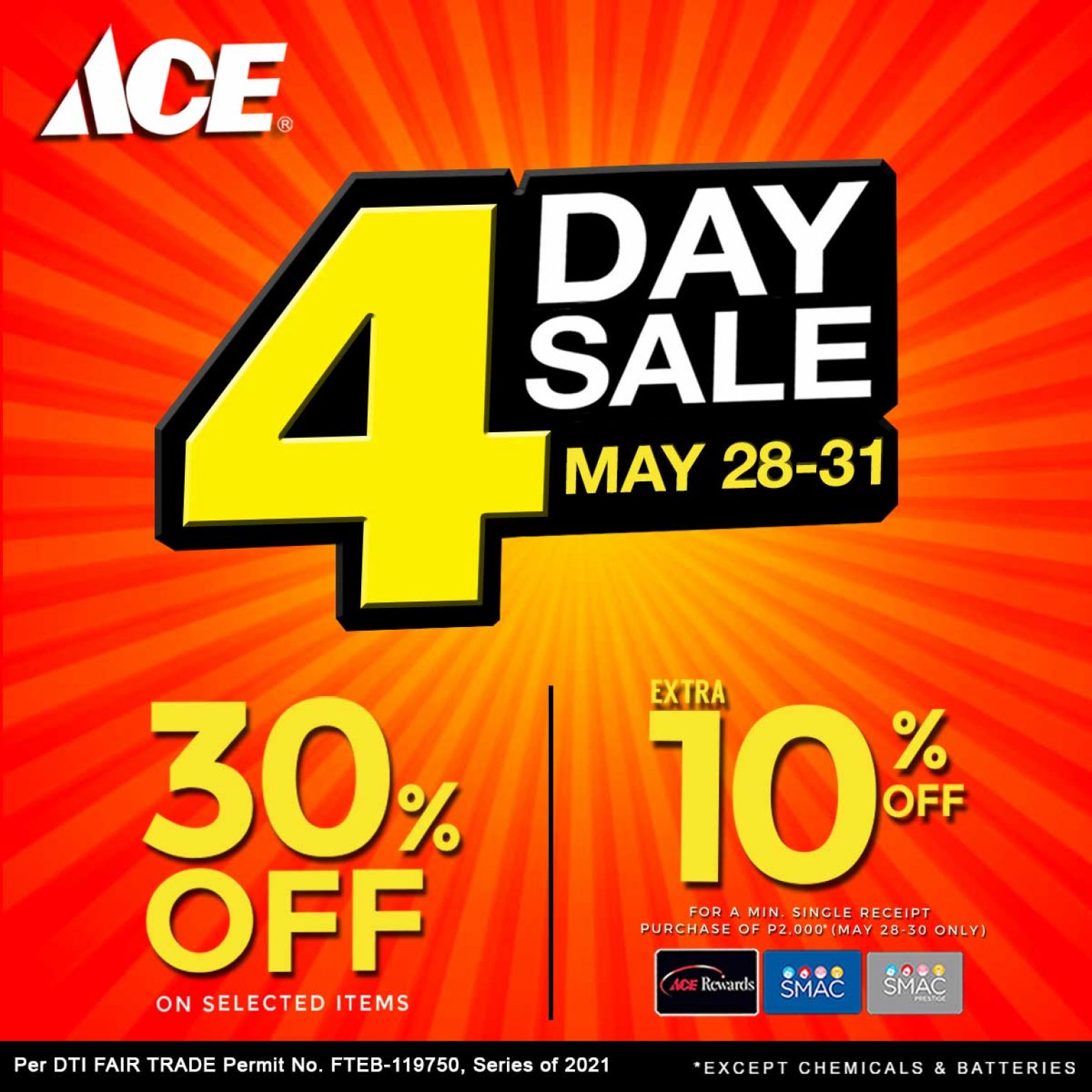 ACE Hardware - 4-Day Sale: Get 30% Off on Selected Items | Deals Pinoy