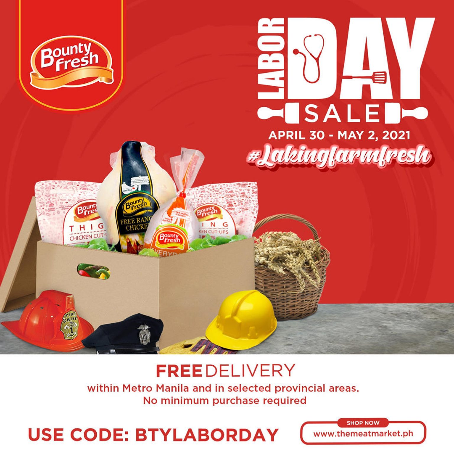 Bounty Fresh - Labor Day Sale: FREE Delivery on Online Orders | Deals Pinoy
