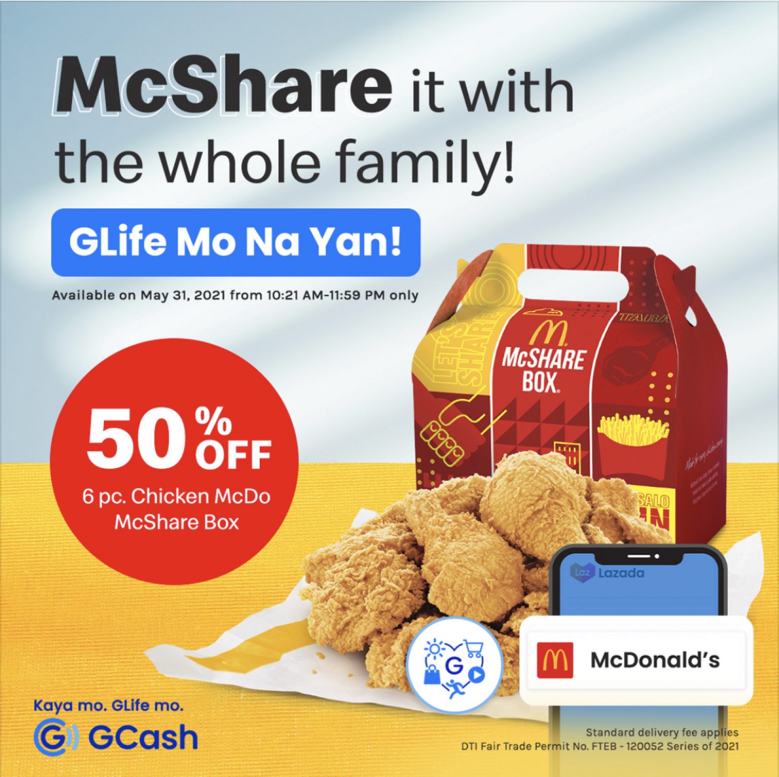 McDonald's - Get 50% Off on 6 Pc. Chicken McDo McShare Box via GLife ...