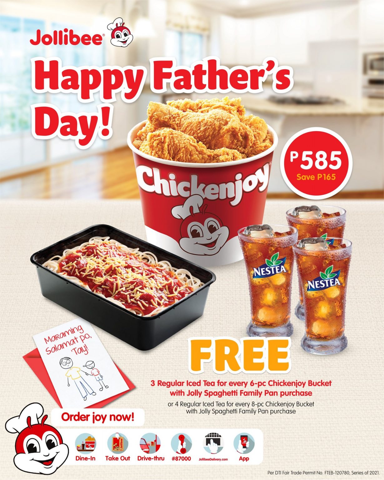 Jollibee - Father's Day FREE Iced Tea Promo | Deals Pinoy