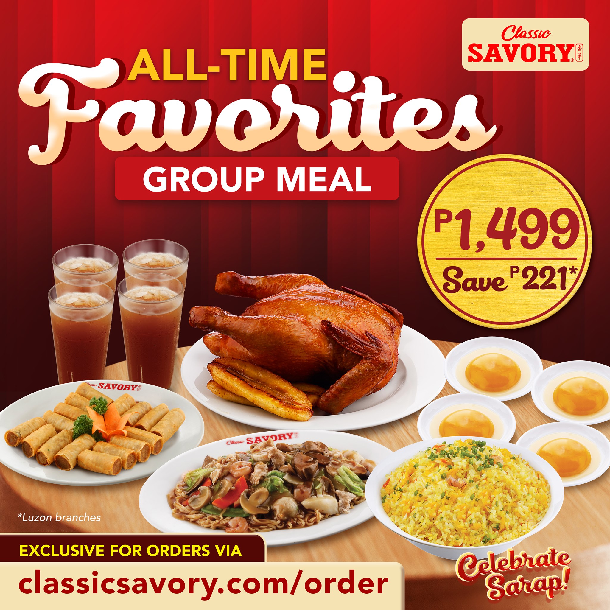 Classic Savory - All-Time Favorites Group Meal for P1499 (Save P221 ...