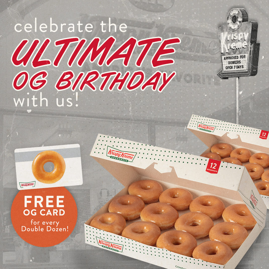 Krispy Kreme - Ultimate OG Birthday: Get a FREE OG Card | Deals Pinoy