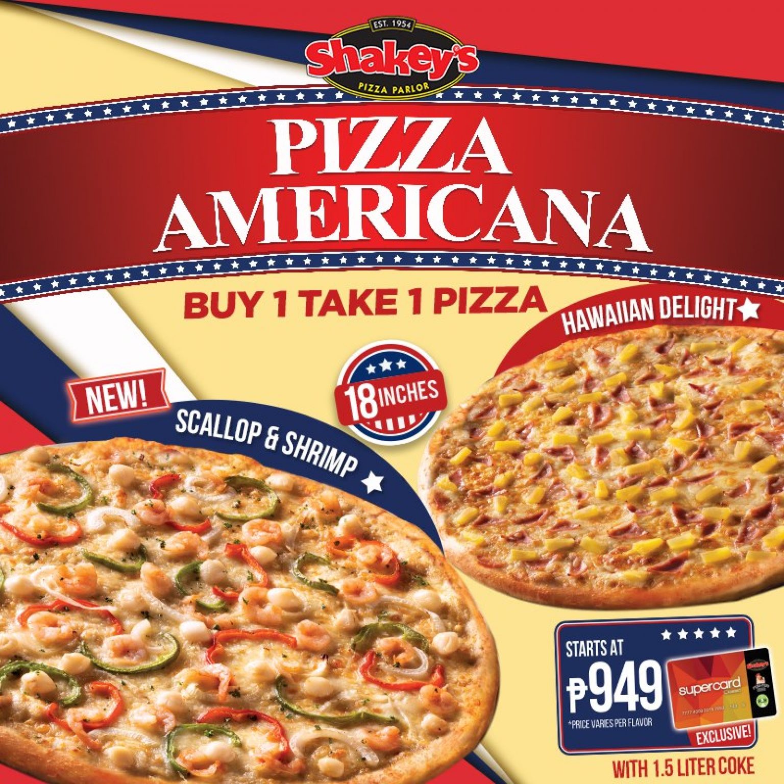 Shakey's - Pizza Americana Buy 1 Take 1 Promo | Deals Pinoy