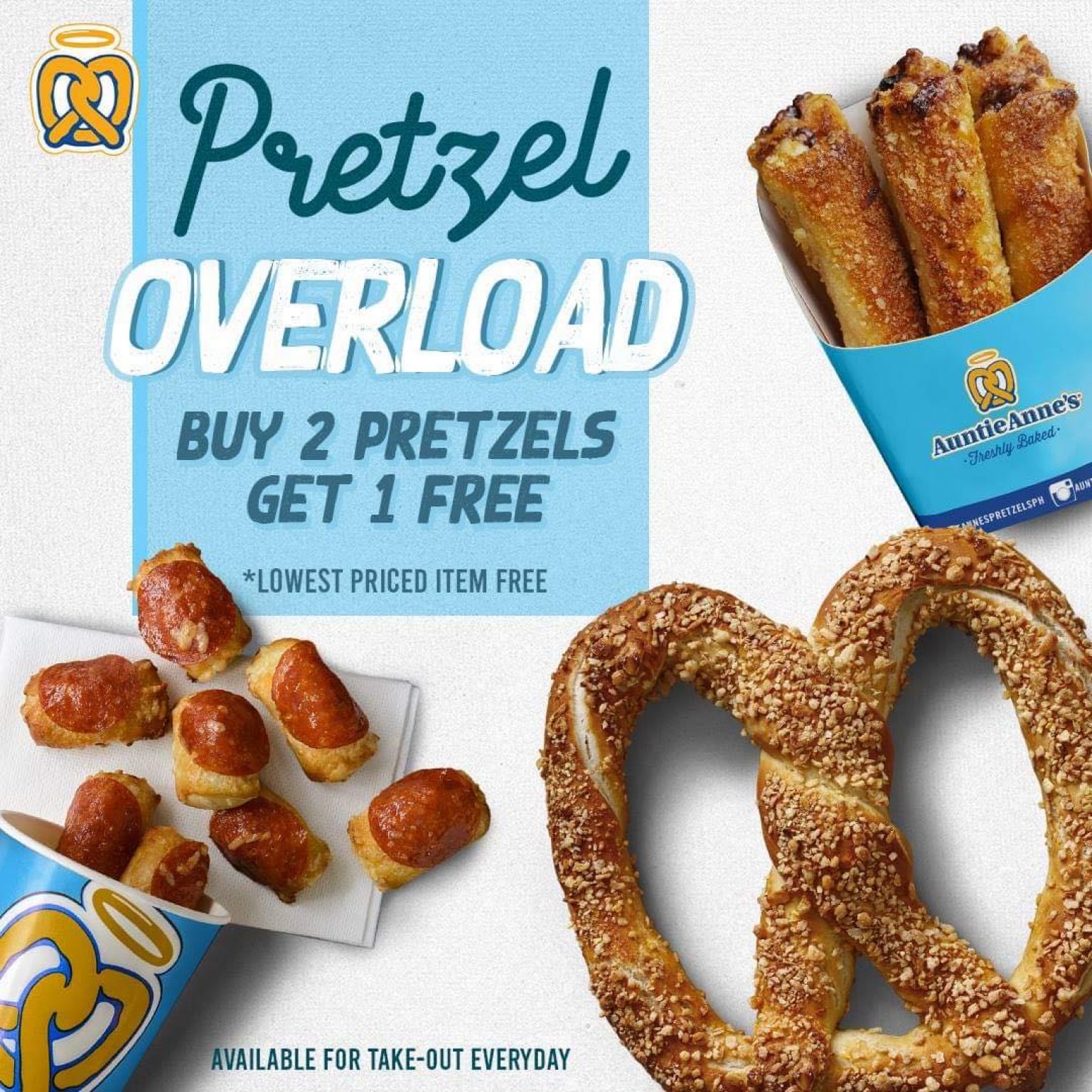 Auntie Anne's - Pretzel Overload: Buy 2 Get 1 Pretzels Promo | Deals Pinoy