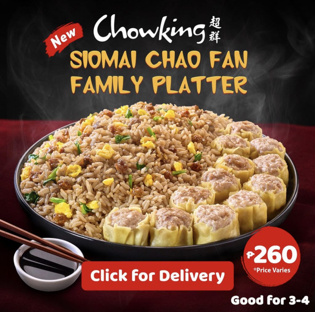 Chowking - Siomai Chao Fan Family Platter for P260 | Deals Pinoy