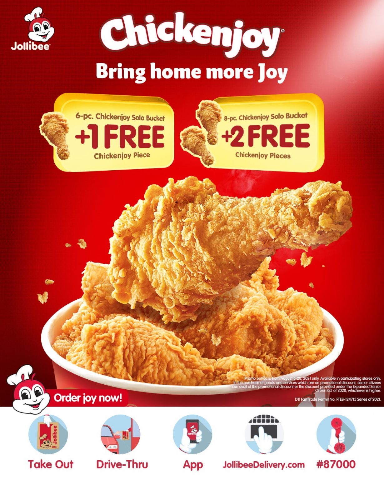 Jollibee - 6+1 and 8+2 Chickenjoy Promo | Deals Pinoy