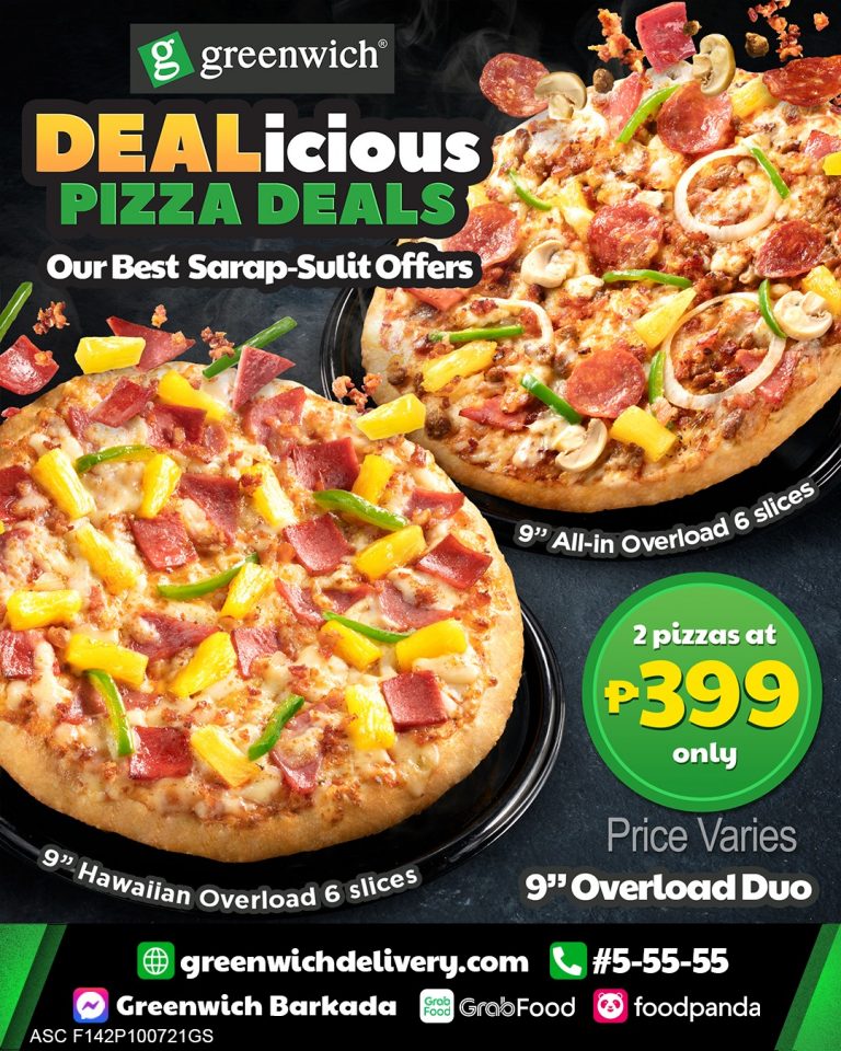 Greenwich Pizza - DEALicious Pizza Deals: 2 Pizzas for P399 | Deals Pinoy