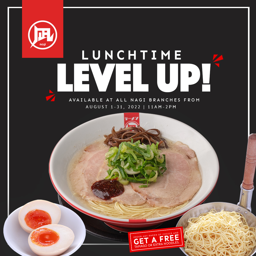 Ramen Nagi - FREE Tamago or Extra Noodles Lunchtime Promo | Deals Pinoy