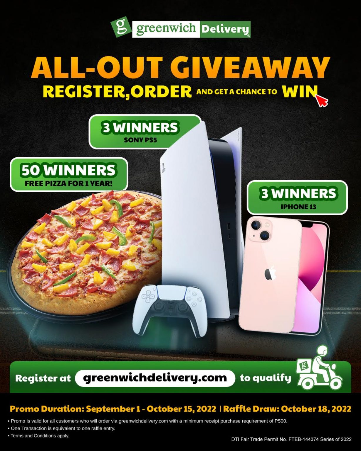 Greenwich Pizza All-Out Giveaway Promo | Deals Pinoy