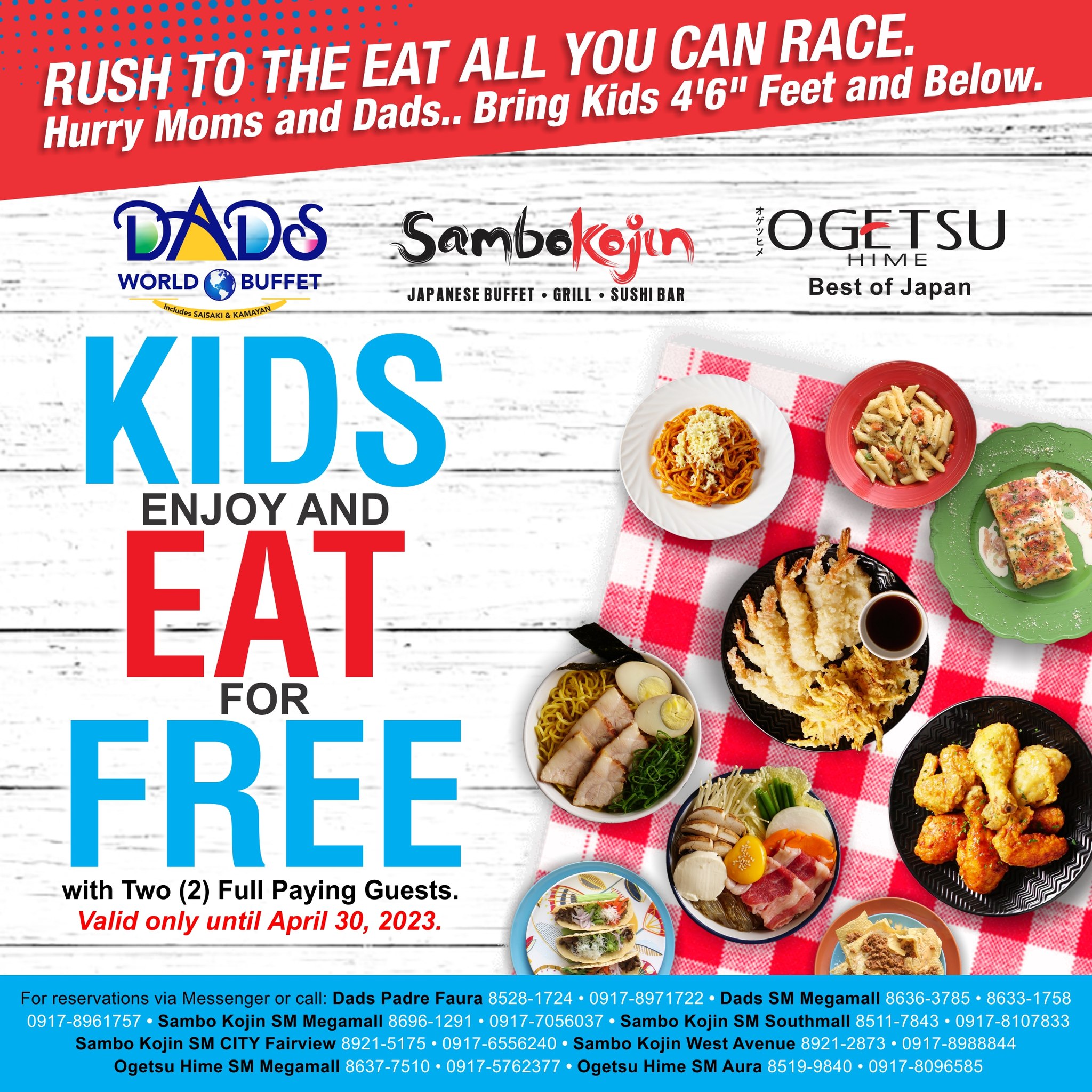 DADS World Buffet - Kids Eat FREE Promo | Deals Pinoy