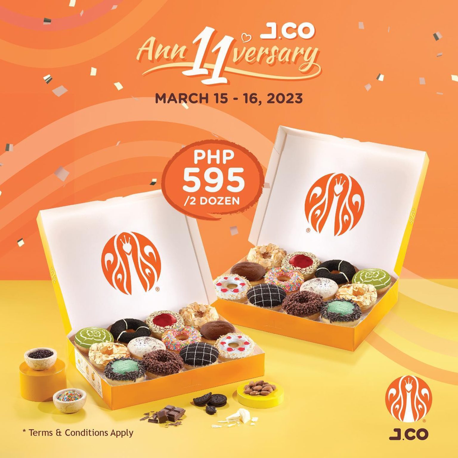 J.CO Donuts and Coffee - 11th Anniversary Sale Double Dozen Treat ...