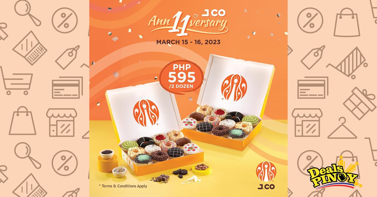 J.CO Donuts and Coffee - 11th Anniversary Sale Double Dozen Treat ...