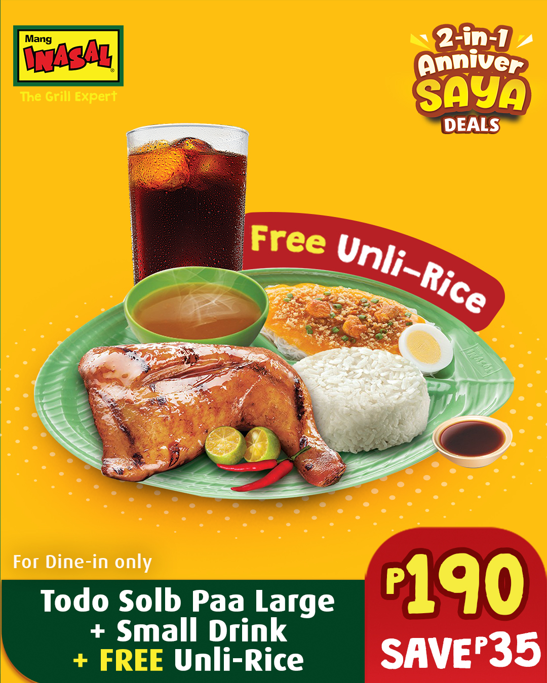 Mang Inasal - 2-in-1 AnniverSAYA Deals | Deals Pinoy