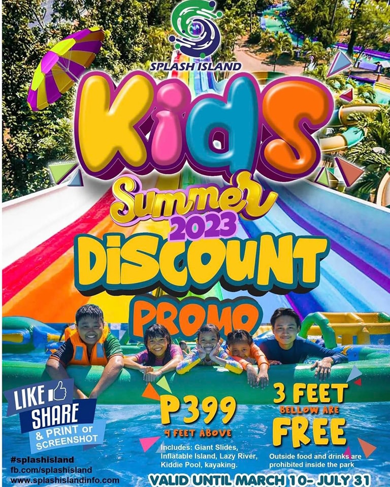 Splash Island - Kids Summer 2023 Discount Promo | Deals Pinoy