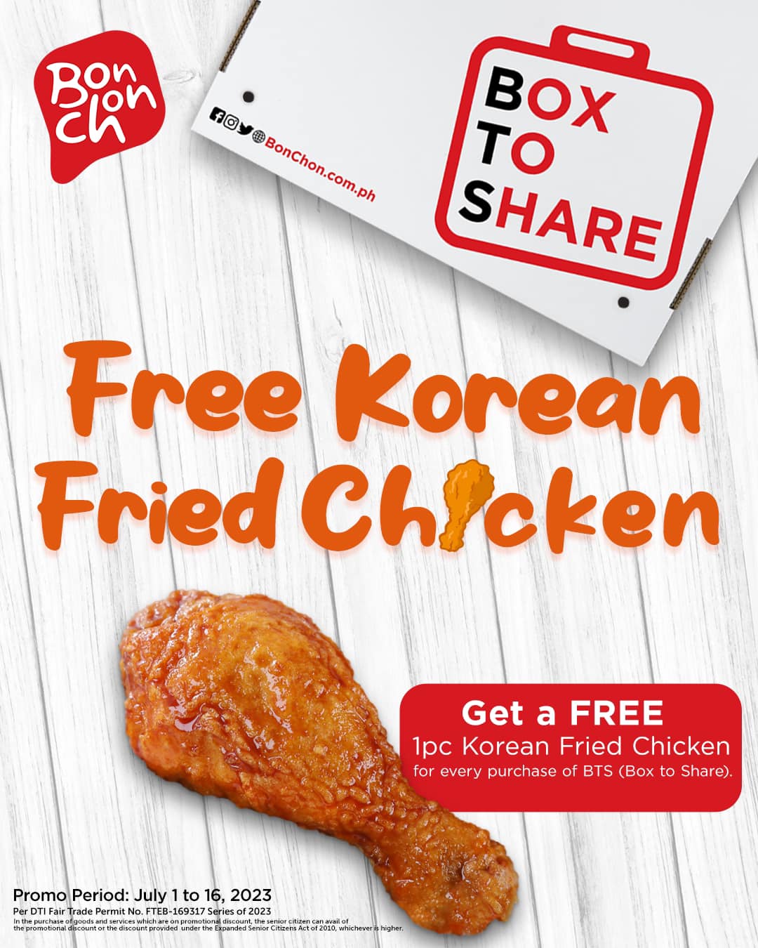 Bonchon Chicken - FREE Korean Fried Chicken Promo | Deals Pinoy