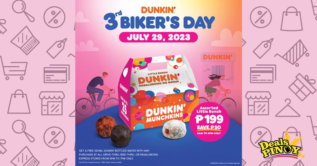 Dunkin - Biker's Day Promo | Deals Pinoy