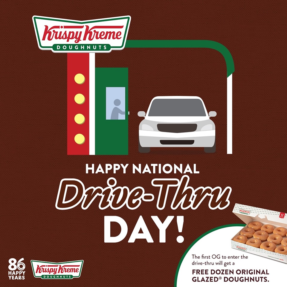 Krispy Kreme - National Drive-Thru Day Promo | Deals Pinoy