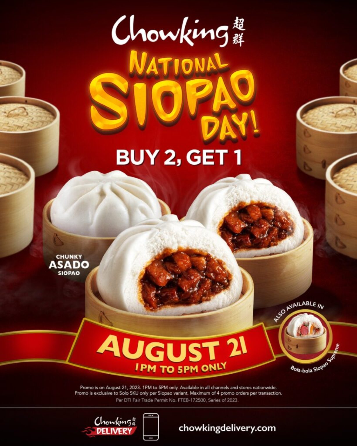 Chowking Buy 2 Get 1 National Siopao Day Promo | Deals Pinoy