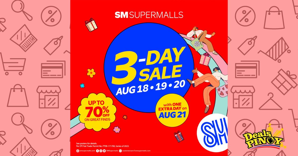 SM Supermalls 3-Day Sale | Deals Pinoy