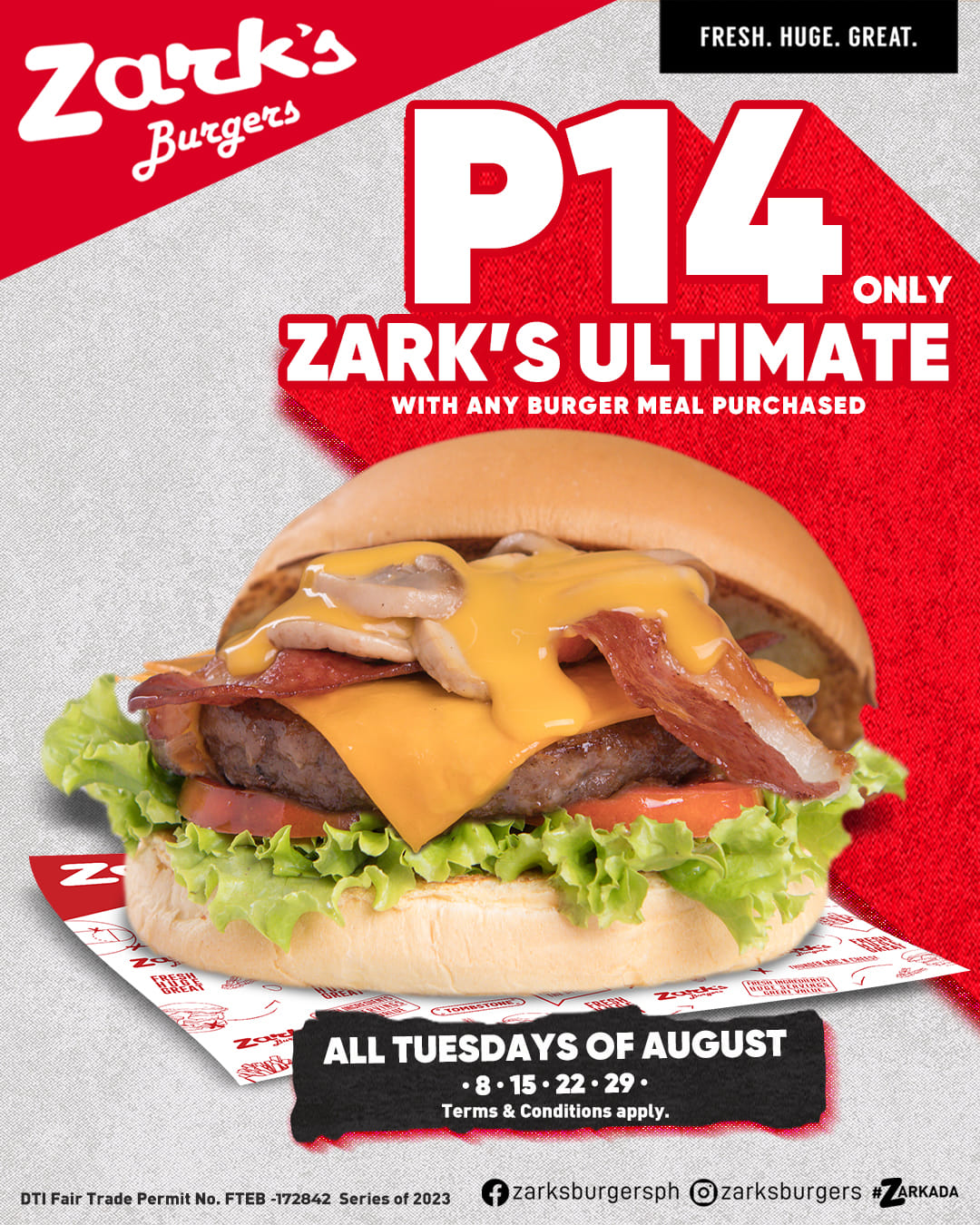 Zark's Burgers - P14 Zark's Ultimate Anniversary Promo | Deals Pinoy