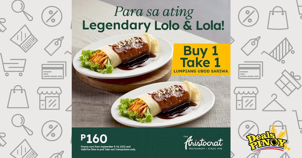 Aristocrat Lumpiang Ubod Sariwa Buy 1 Take 1 Promo | Deals Pinoy