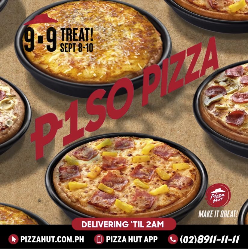 Pizza Hut 9.9 Piso Pizza Deal | Deals Pinoy