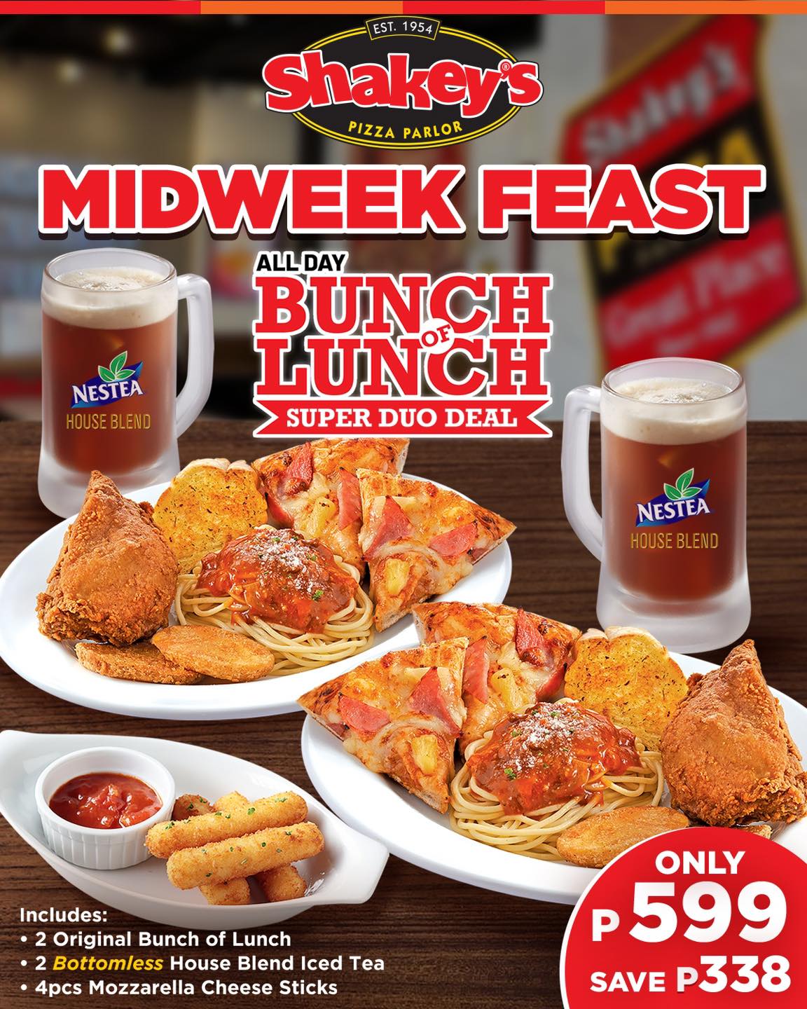 Shakey's All Day Bunch of Lunch Super Duo Deal | Deals Pinoy