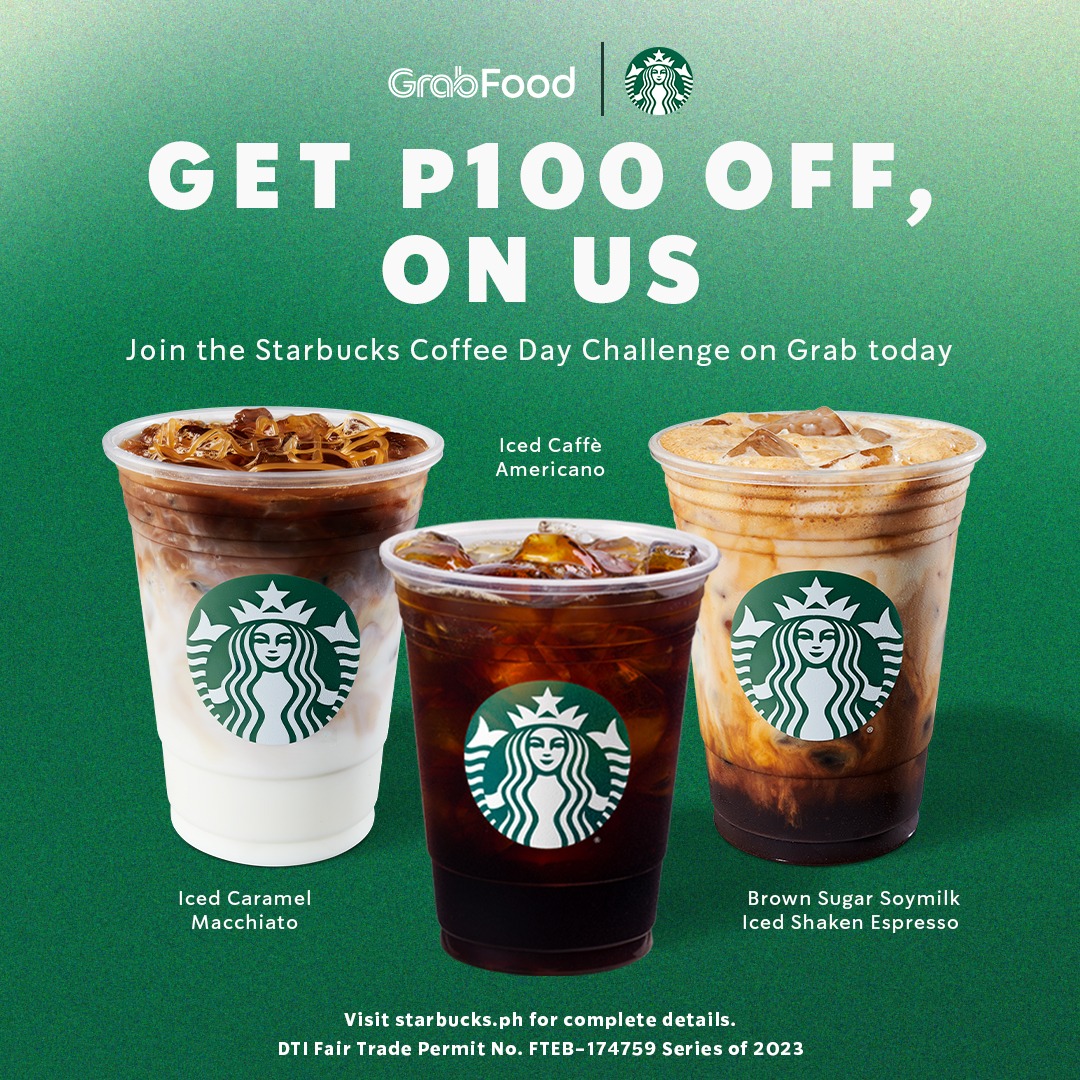 Starbucks P100 Off GrabFood Promo | Deals Pinoy