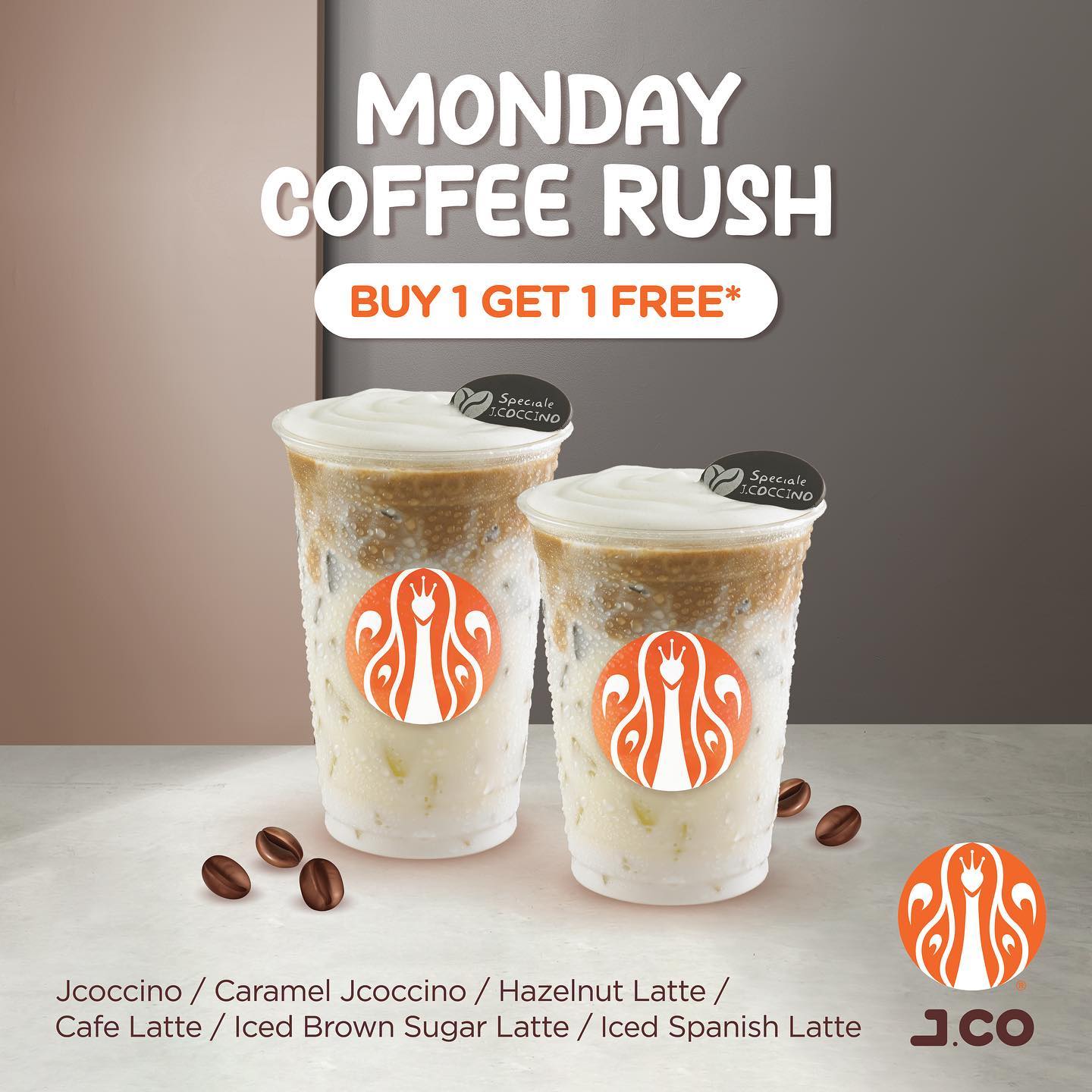 J.CO Monday Coffee Rush Buy 1 Get 1 Promo | Deals Pinoy