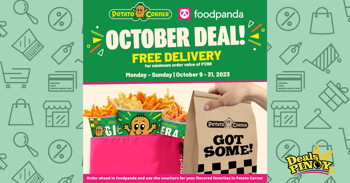 Potato Corner Foodpanda FREE Delivery October Deal | Deals Pinoy