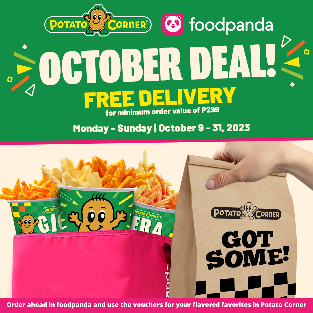 Potato Corner Foodpanda FREE Delivery October Deal | Deals Pinoy