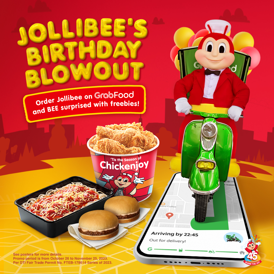 Jollibee Birthday Blowout GrabFood Delivery Promo | Deals Pinoy